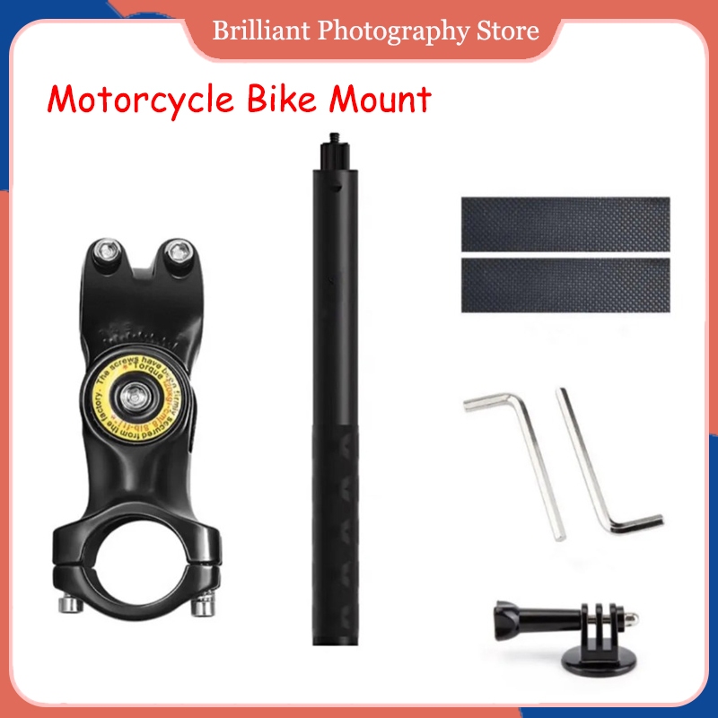 Motorcycle Bike Adjustment Handlebar Mount Invisible Selfie Stick ...