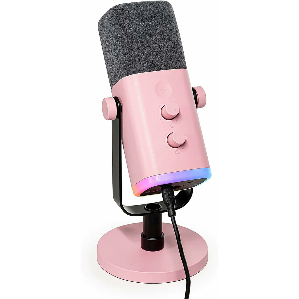 FIFINE AM8 USB/XLR Dynamic Microphone with Touch Mute Button, Real-time ...