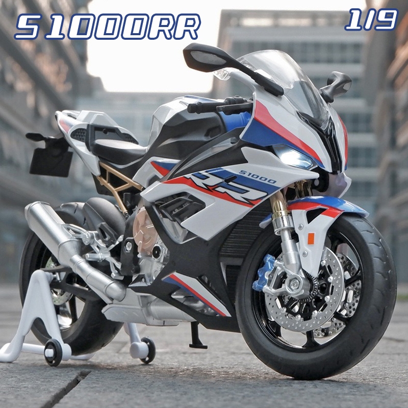 1:9 Scale BMW S1000RR Alloy Motorcycle Model Diecast Car Sound Light ...