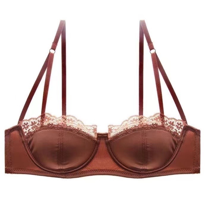 Kall's Blooms Green Half Cup Underwear Women Sexy Thin Pure Desire Bra ...