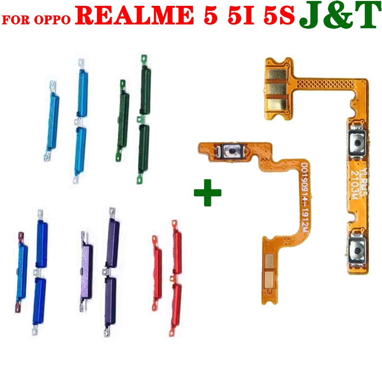 Power volume button flex For Realme 5 5i 5S ON OFF switch buttons ...