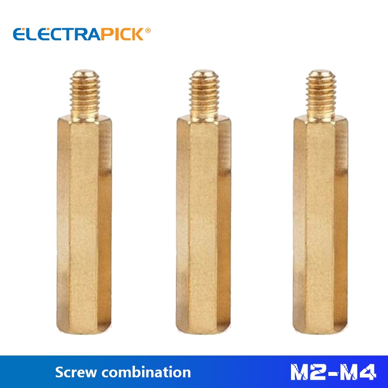 Electrapick M2-M4 Single Head Hexagonal Copper Column Screws (10 Pcs ...