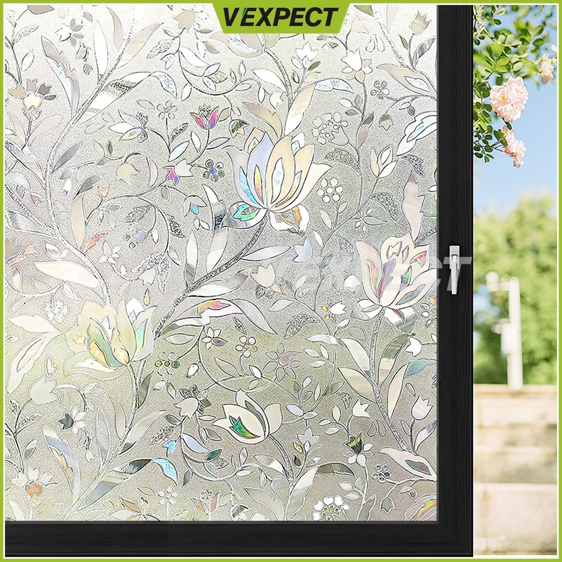 Window Glass Privacy Sticker, 3D Decorative Window Glass Film, Sun ...