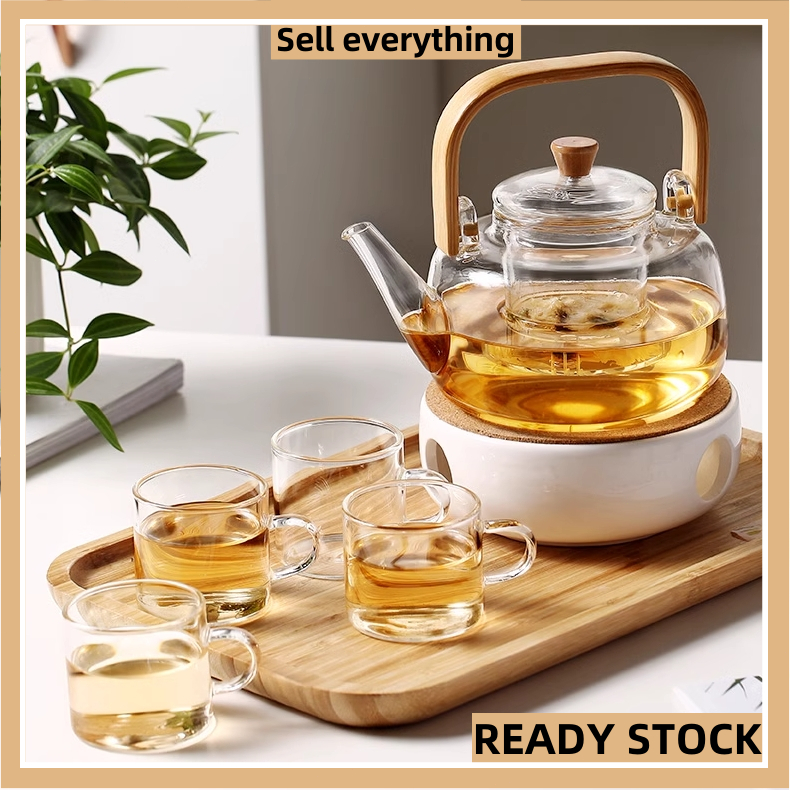 [Available in stock in Malaysia] Glass teapot household high ...