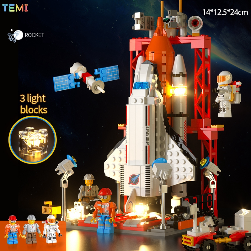 TEMI Space Shuttle Building Blocks for Boys Large Box Gift Aircraft ...