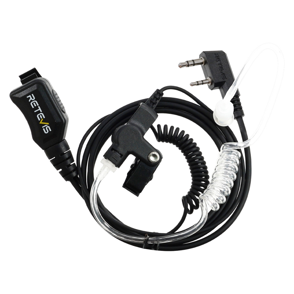 Retevis Earpiece with Mic Volume Adjust kenwood 2 Pin for BAOFENG Radio ...