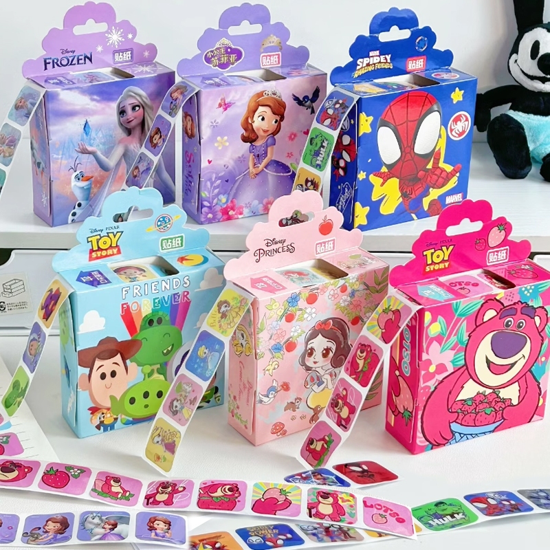 200Pcs/Box Cute Cartoon Frozen Princess Spider Man/Sanrio Sticker Toys ...