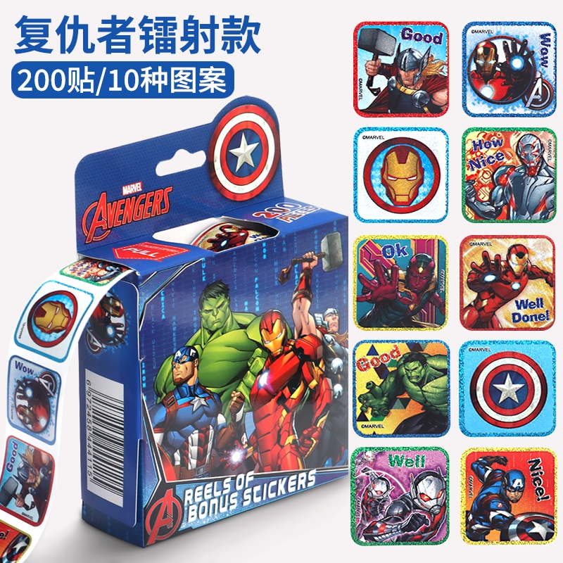 200Pcs/Box Cute Cartoon Frozen Princess Spider Man/Sanrio Sticker Toys ...