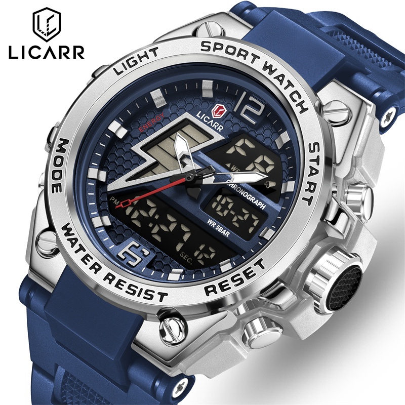 LICARR Brand Original Men's Watches Fashion Analog Digital Casual ...