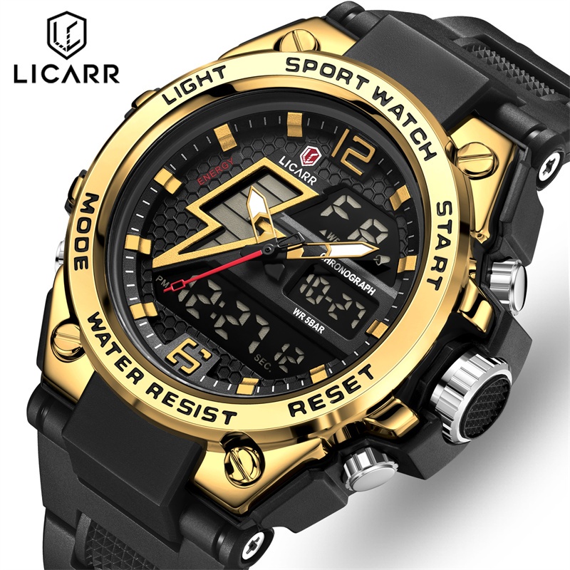 LICARR Brand Fashion Men's Watches Original Casual Military Sport Light ...