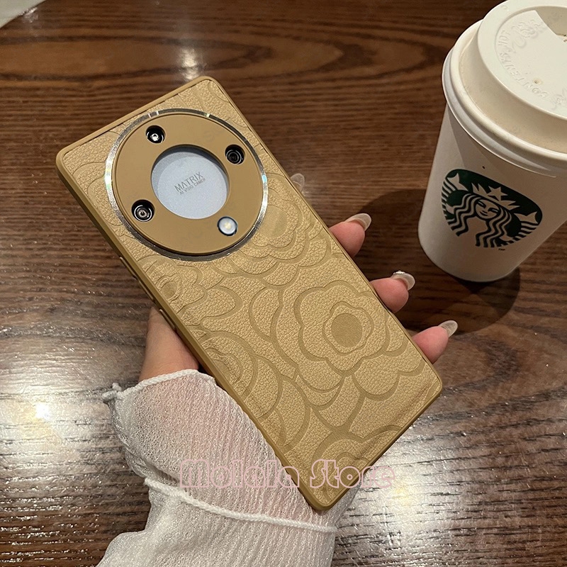 Luxury Casing Honor X9b X9a 5G Leather Protecte Camera Flower Phone ...