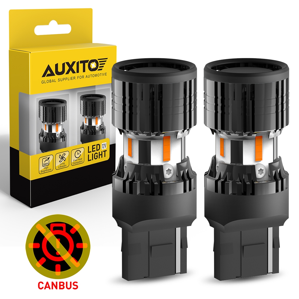 AUXITO 2Pcs No Hyper Flash Upgraded T20 7440 WY21W 1156 P21W Ba15S Led Turn Signal Lights No ...