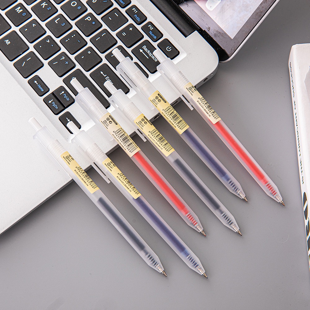 Letit Ins Style Transparent Gel Pen 0.5mm Retractable Pen Balck Red ...