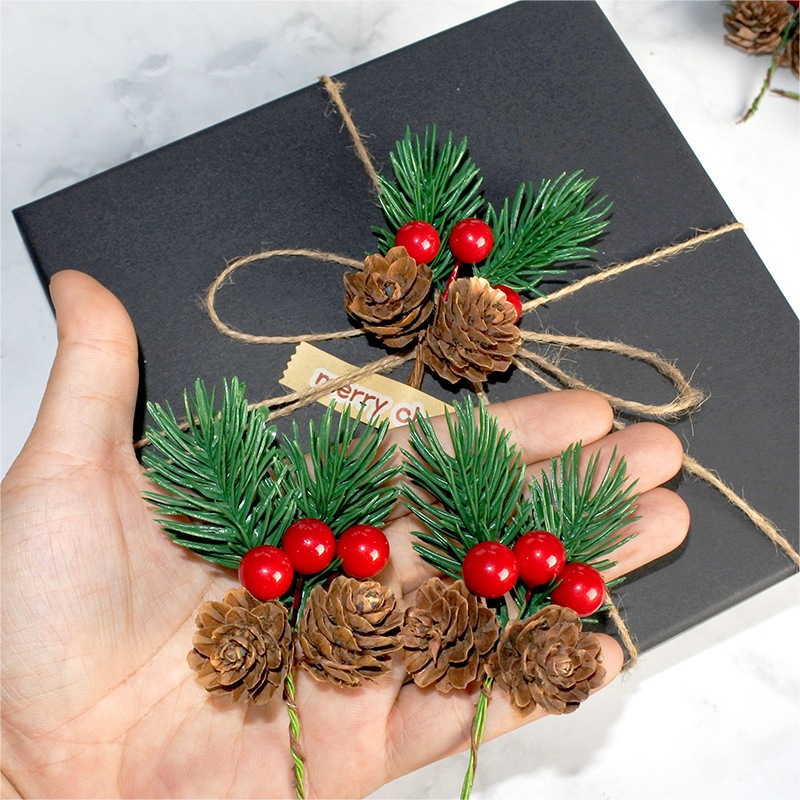 Pine needle mini Christmas tree accessories gift box decoration ...
