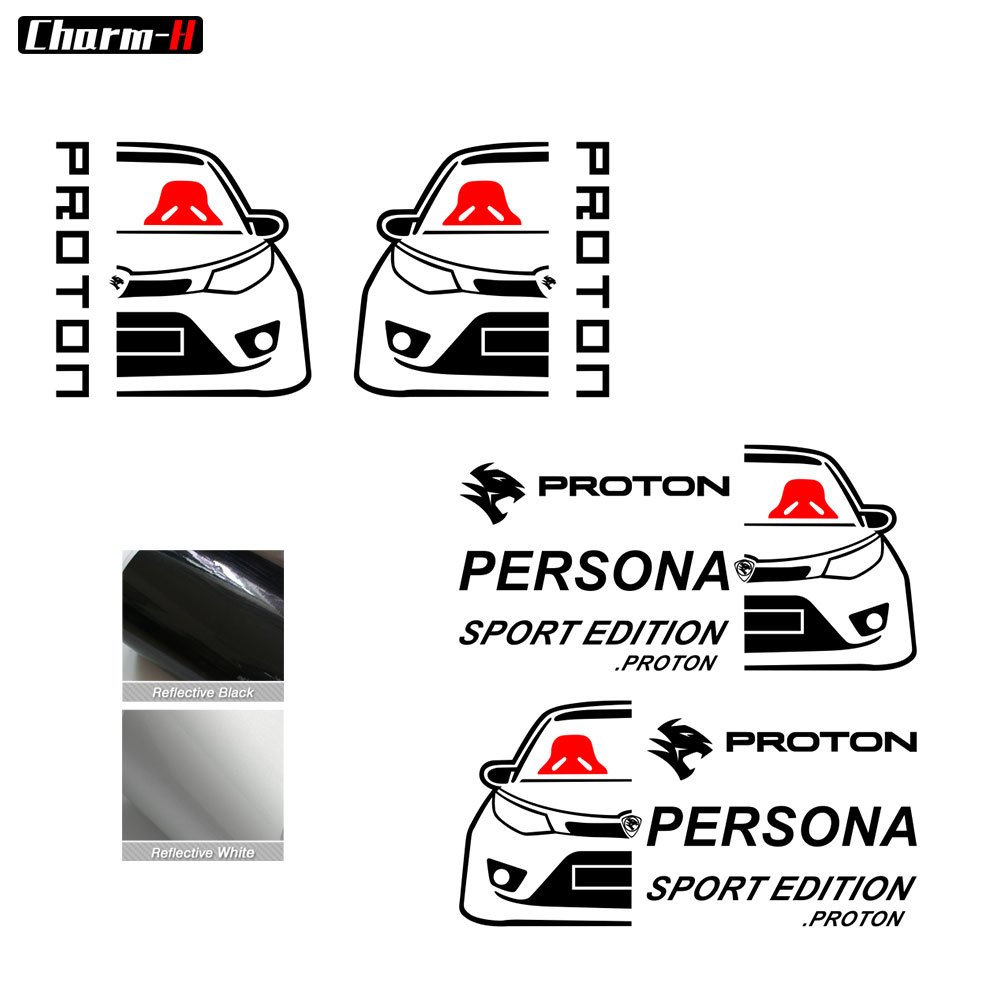 Proton SAGA SPORT Car Bumper Trunk Window Body .. Sticker X50 X70 X90 ...