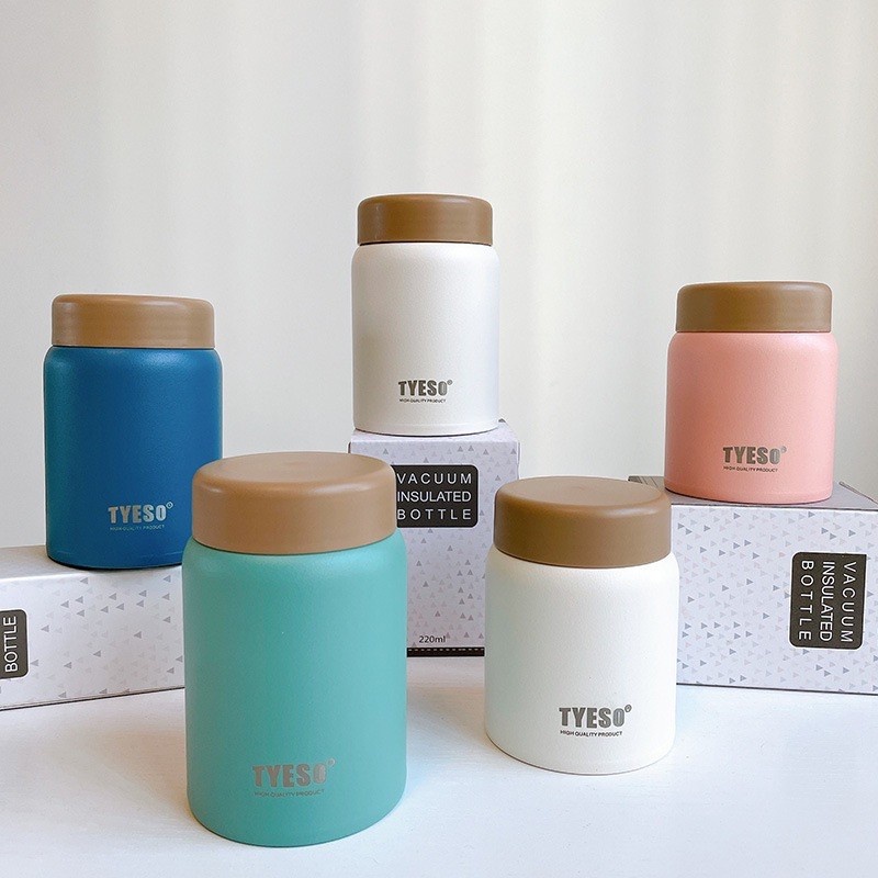 TYESO 220ml/280ml 304 Stainless Steel Vacuum Flask thermos Food Jar ...