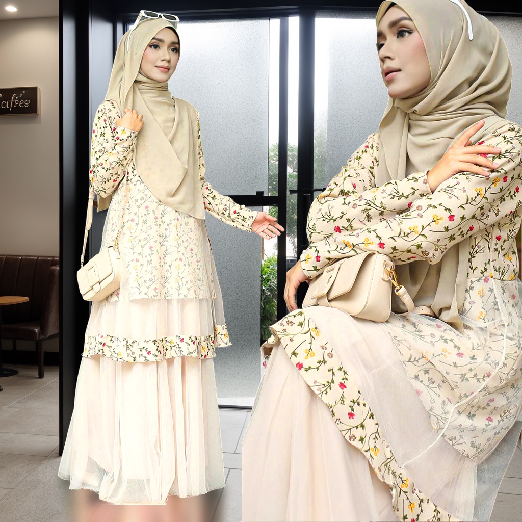 Baju Kurung Moden Plaid Peplum Baju Kebarung marilyn plaid peplum Mesh ...