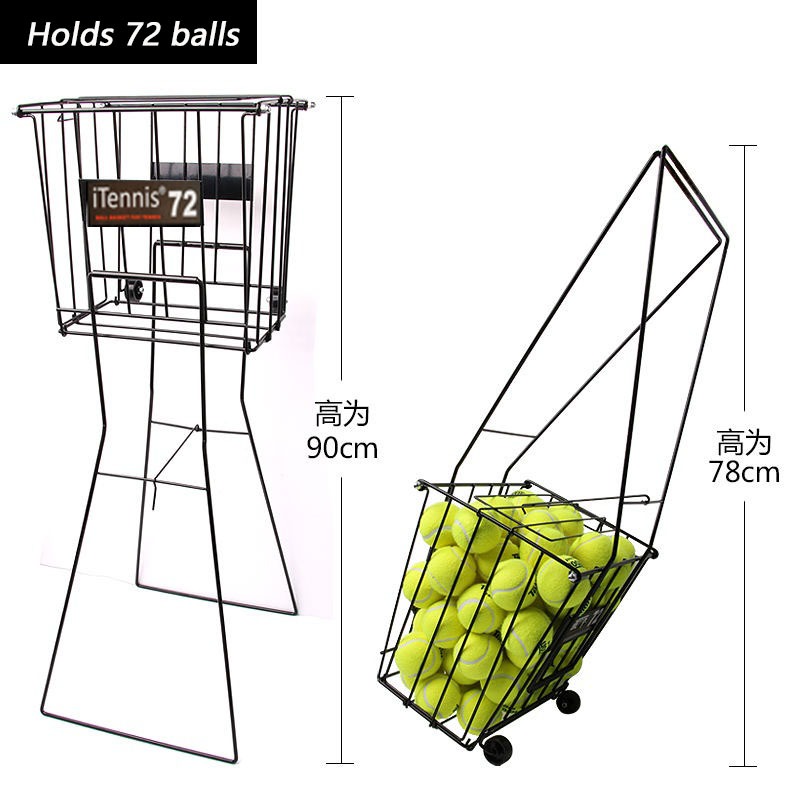 Tennis Ball Pick-up Cart, 88cm 72 Tennis Sport Balls Pick Up Hopper ...