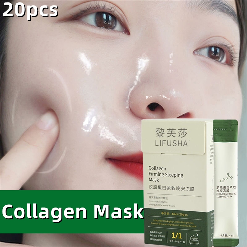 20Pcs/pack LIFUSHA Collagen Jelly Sleeping Mask Anti-aging Anti-wrinkle ...