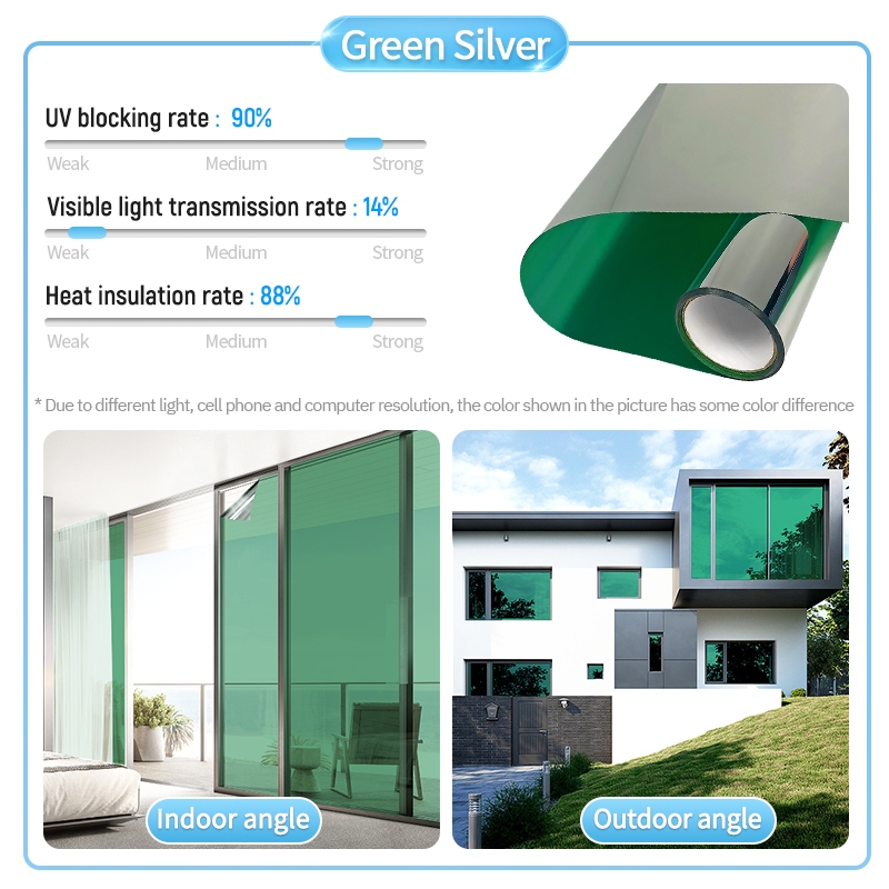 Tinted Rumah Uv Protection Window Sunscreen Film Tinted Sliding Door Hijau Tingkap Cermin Rumah ...