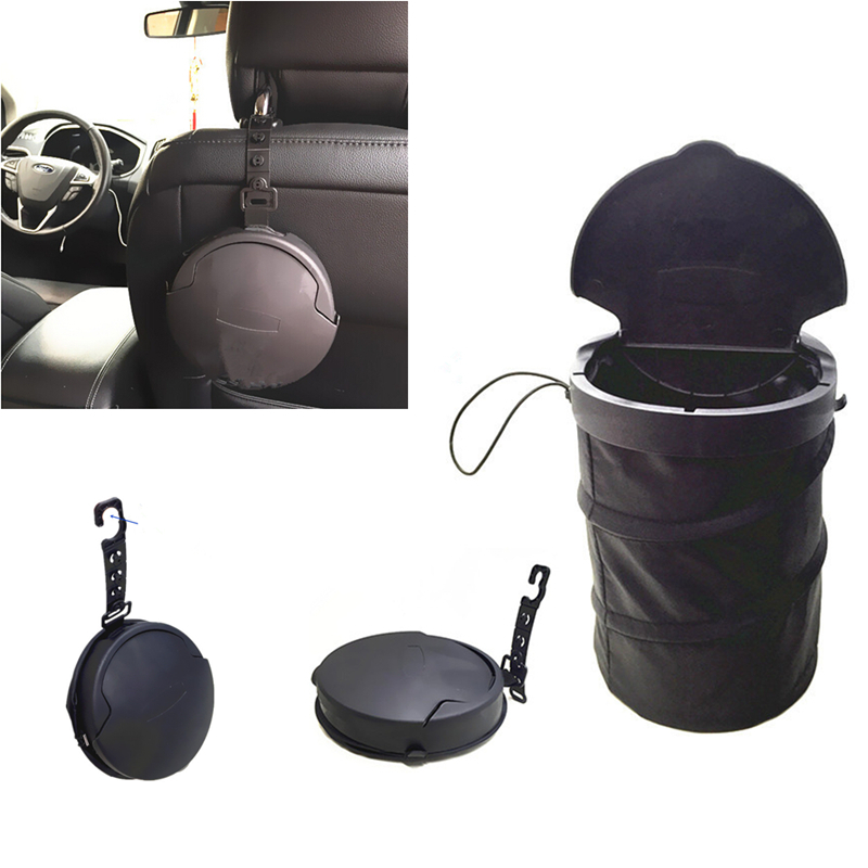 1Pcs Creative Portable Car Trash Bin Folding Garbage Can Hanging Car ...
