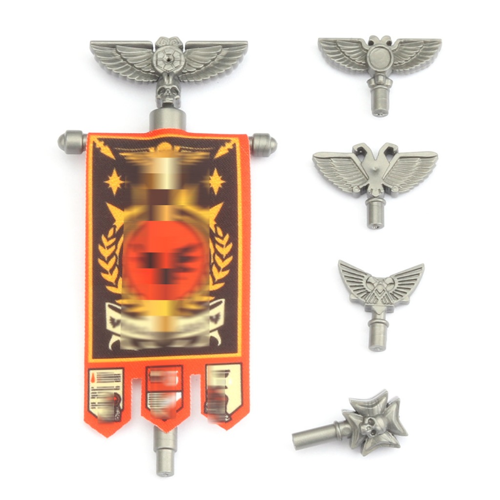 Warhammer 40K Ultramarines Figure War Flag Weapons Block Toys | Shopee ...