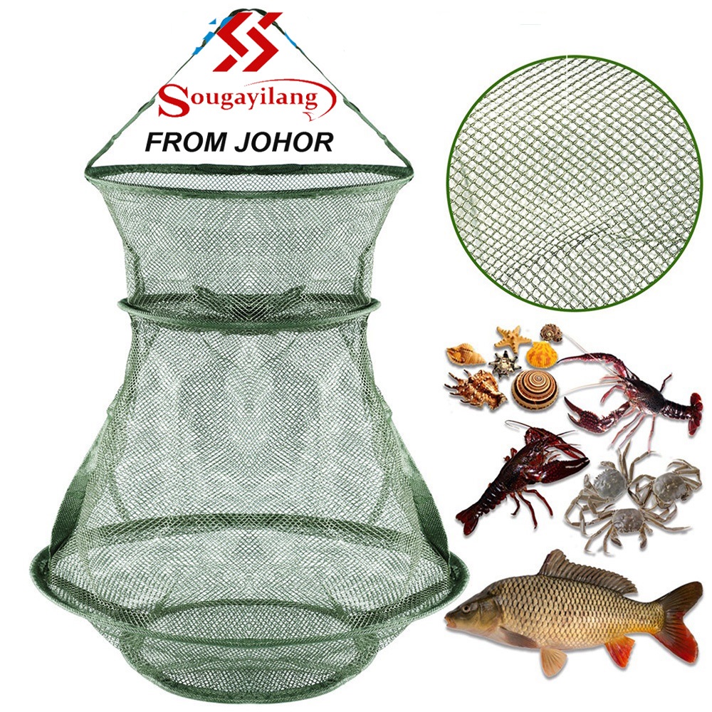 Sougayilang Portable Fishing Net Folding Round Landing | Shopee Malaysia
