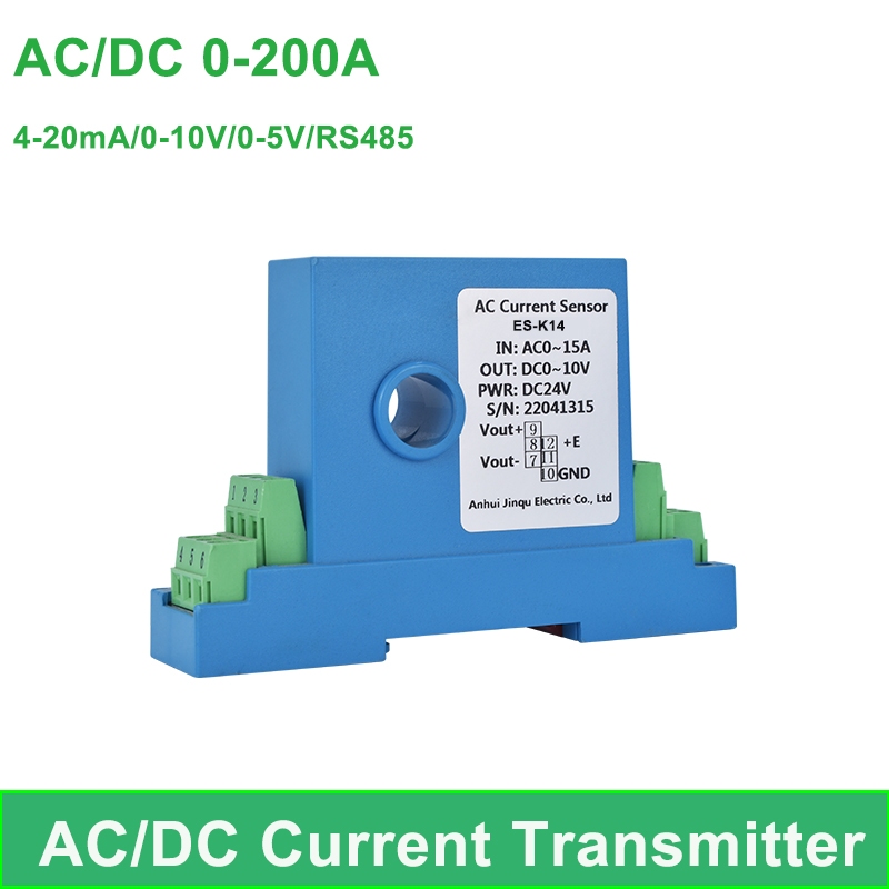 CT Current Sensor AC 5A 10A 20A 50A Transmitter 4-20mA RS485 Ampere ...