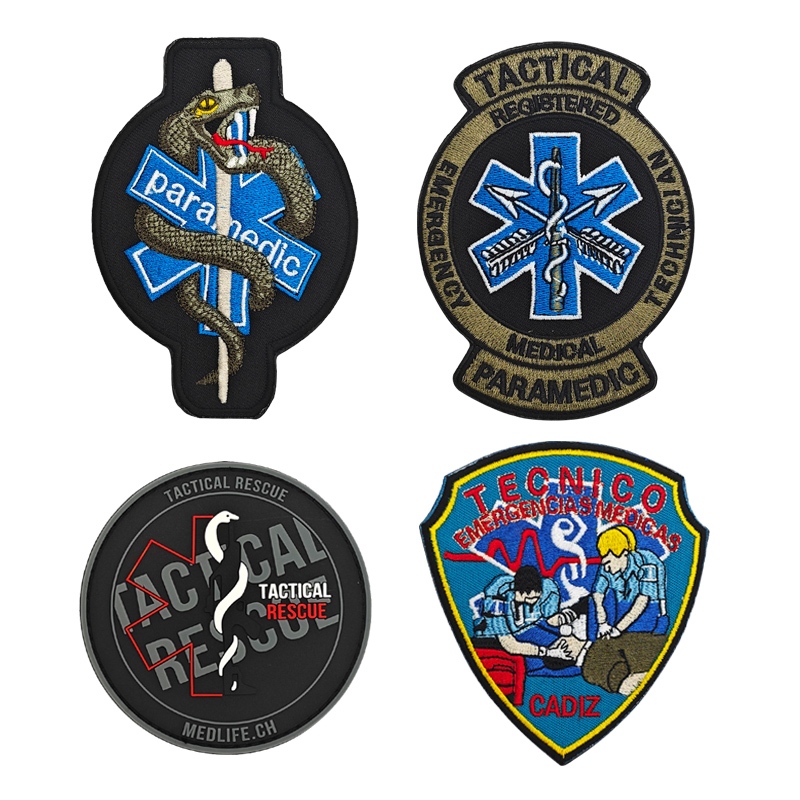 Tactical Rescue Patch Embroidered Velcro Badge Morale Badge PARAMEDIC ...