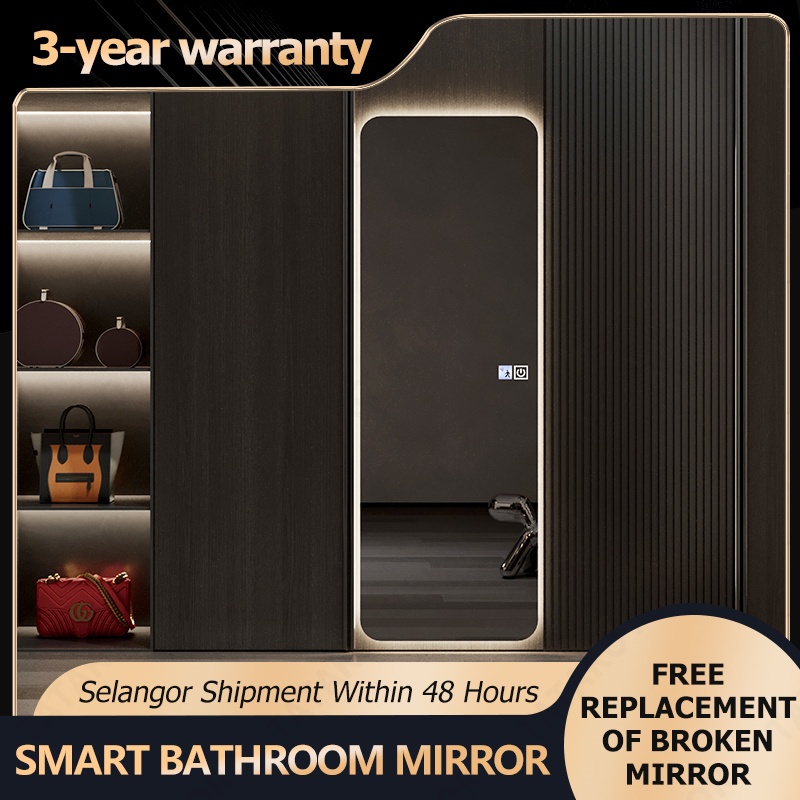 Smart LED full body mirror with tricolor light human body sensing ...