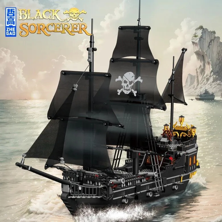 1466pcs New Products Caribbean Battleship Pirate Ship Black Pearl ...