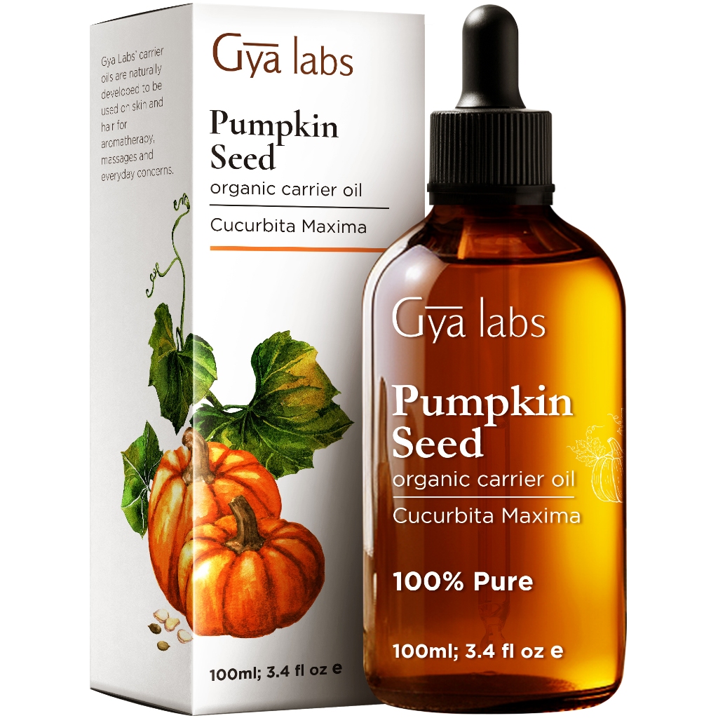 Gya Labs Organic Pumpkin Seed Oil For Hair - Pumpkin Seed Oil Cold Pressed For Topical Use ...