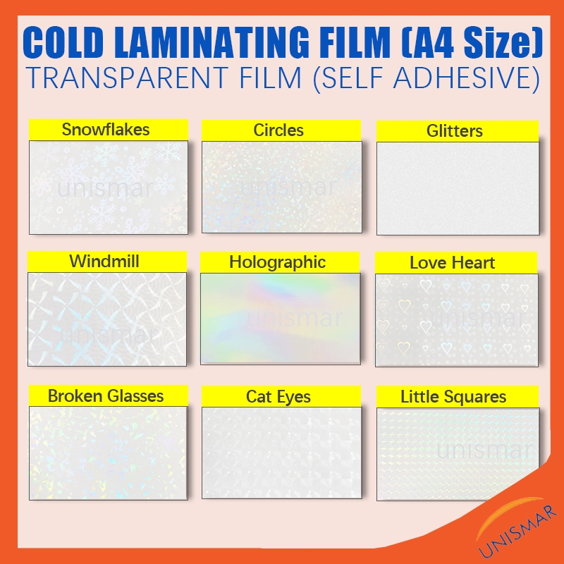 10 Sheets Cold Laminating Film A4 Size | Self-adhesive Stickers Cold ...