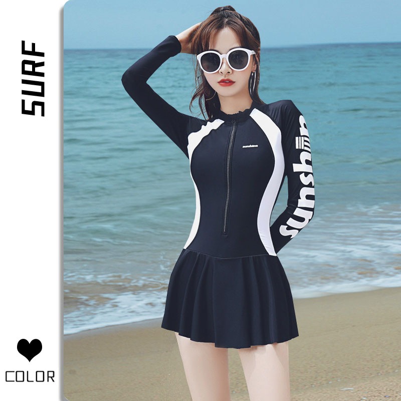 Surf Ready Stock Swimming Suit Women 泳裝 Swimming Suit Long Sleeve