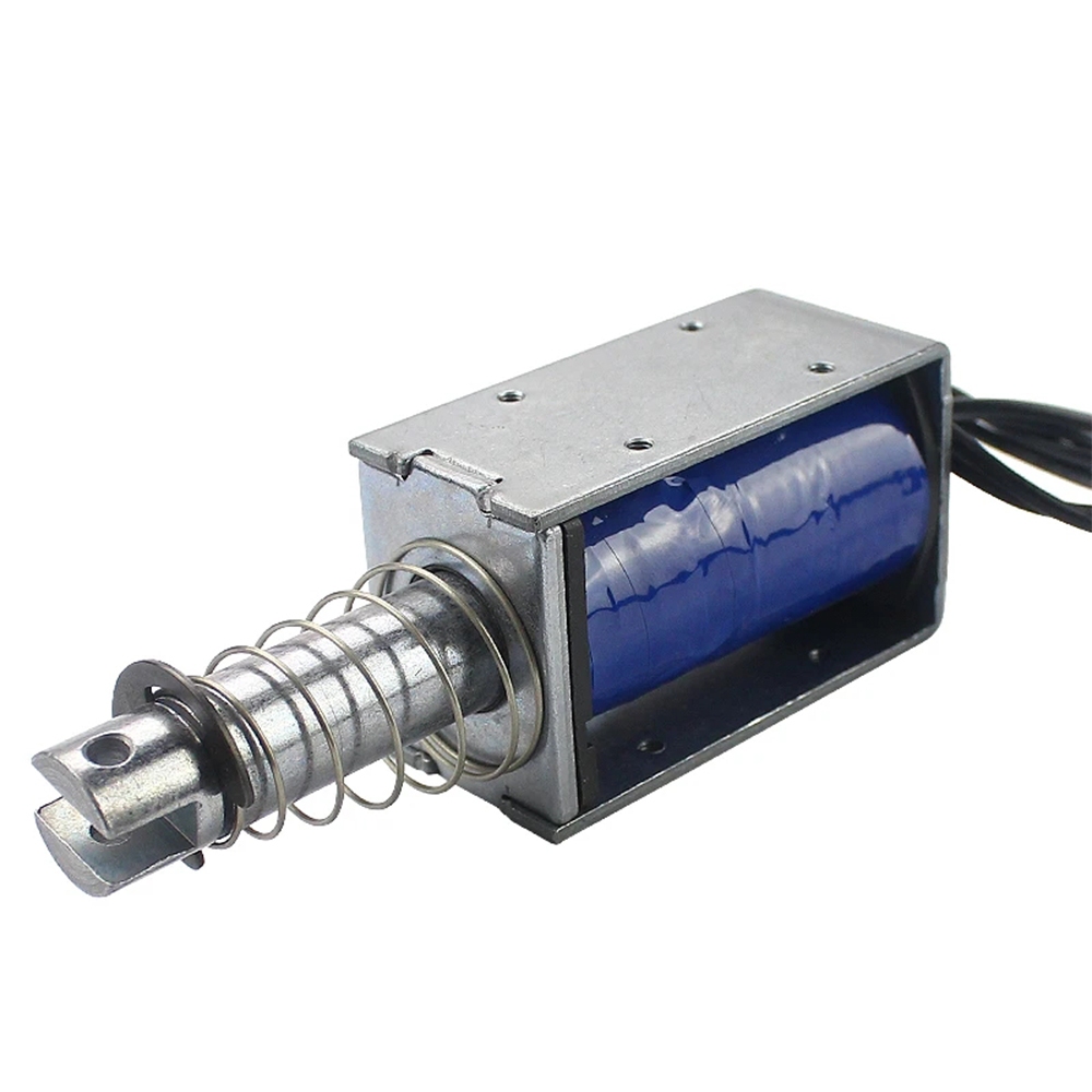 DC12V Electromagnet strong push-pull solenoid Electromagnet long stroke ...