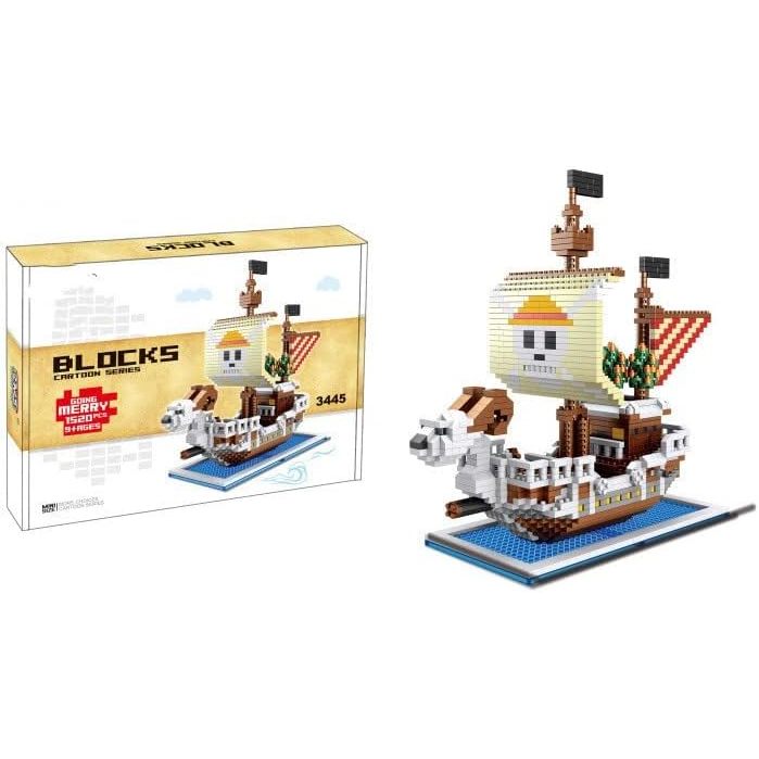 Pirate Boat Models OP Anime DIY 3D Micro Building Blocks Set, Mini ...