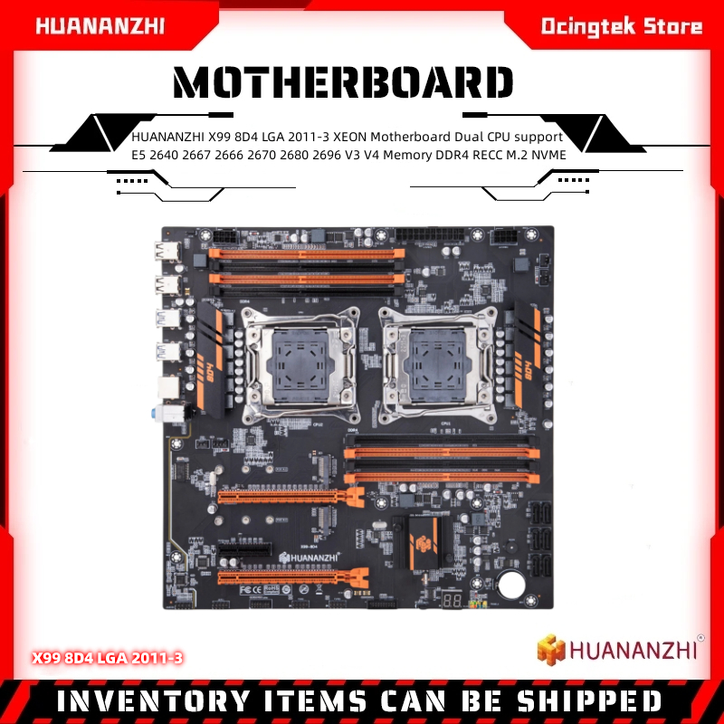 HUANANZHI X99 8D4 LGA 2011-3 XEON Motherboard Dual CPU support E5 2640 ...