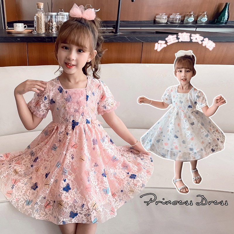 1-9 Years Kids Dress Girl Dress Baby Girl Gaun Budak Perempuan Pink ...