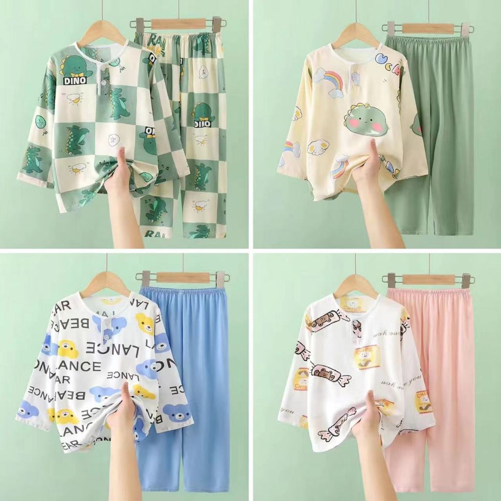 Ready STOCK Kids Cotton Pyjamas Kids Boy Girl Sleepwear Suits for 2 ...