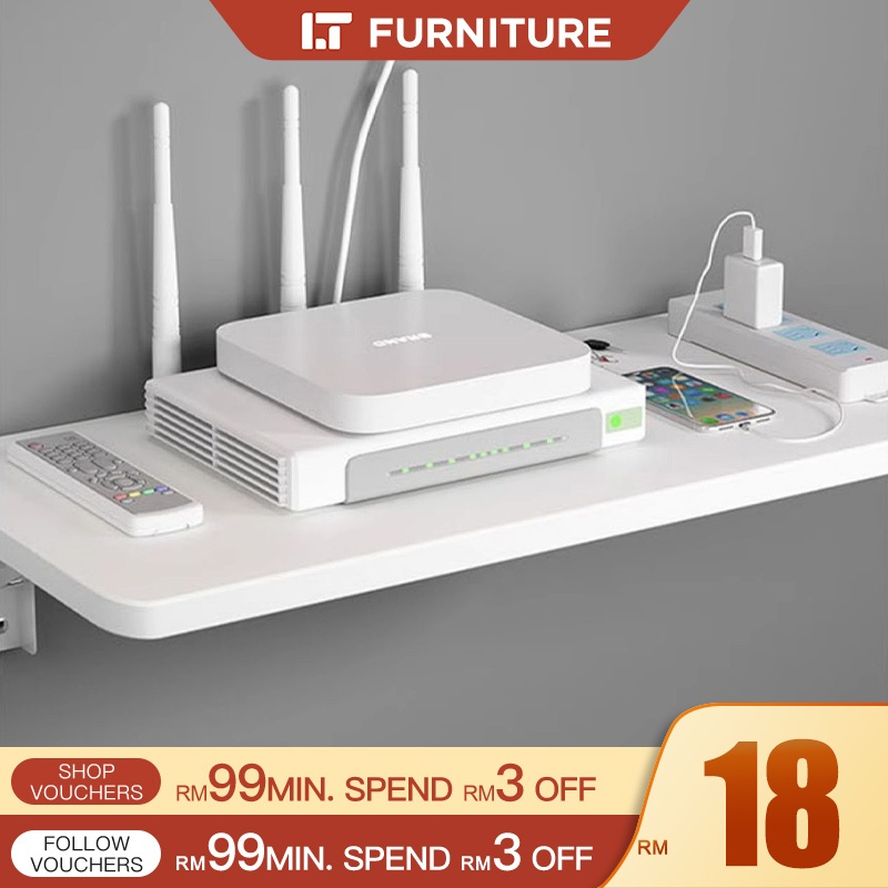 TV Box Top Shelf DVD Player Rack TV Rack Floating Shelf Wifi Router ...