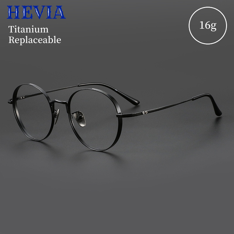 Pure Titanium Eyeglasses Frames Ultralight Eyeglasses Round Frame ...