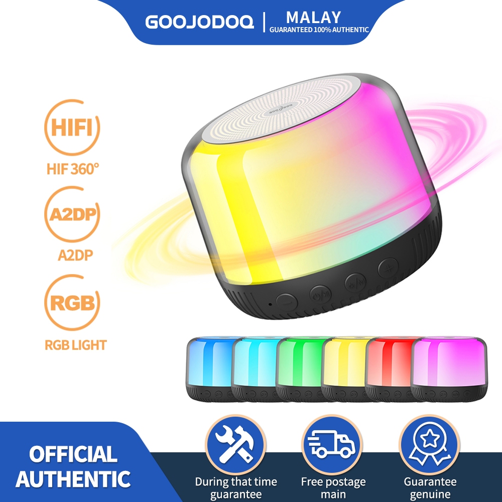 GOOJODOQ Portable Wireless Mini Bluetooth Speaker With LED Light ...