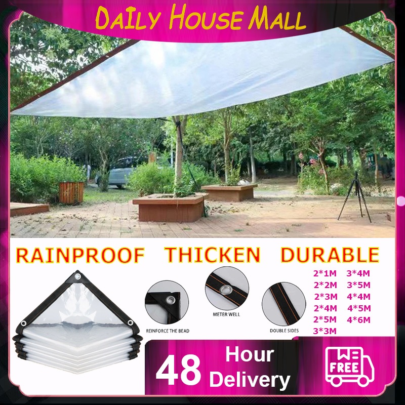 【48H DELIVERY】 transparent Waterproof canvas outdoors Camp out oilcloth ...