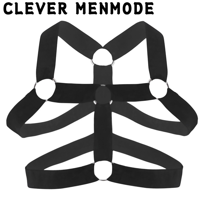 【CLEVER-MENMODE】Men Underwear Elastic Body Chest Harness Belt Metal O ...