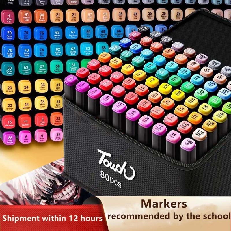 168 Colors markers set double tip oily alcohol sketch art comic ...