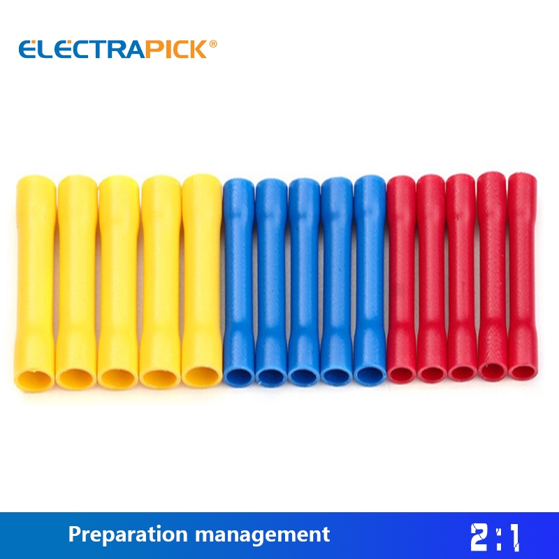 Electrapick BV2/BV1.25/BV5.5 Insulated Straight Butt Connectors - Red ...