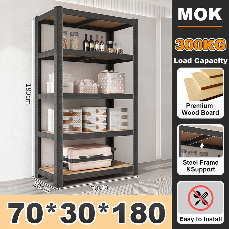 【Gift Drawer】MOK Rak Besi Bertingkat 120*40*210CM Metal Rack Shelf High ...