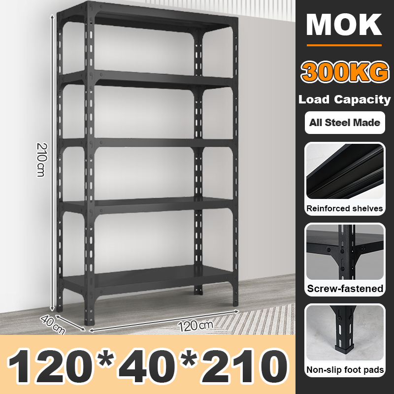 【Gift Drawer】MOK Rak Besi Bertingkat 120*40*210CM Metal Rack Shelf High ...