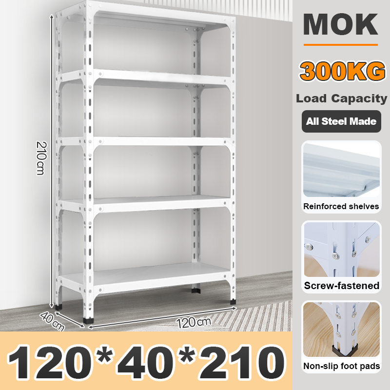 【Gift Drawer】MOK Rak Besi Bertingkat 120*40*210CM Metal Rack Shelf High ...