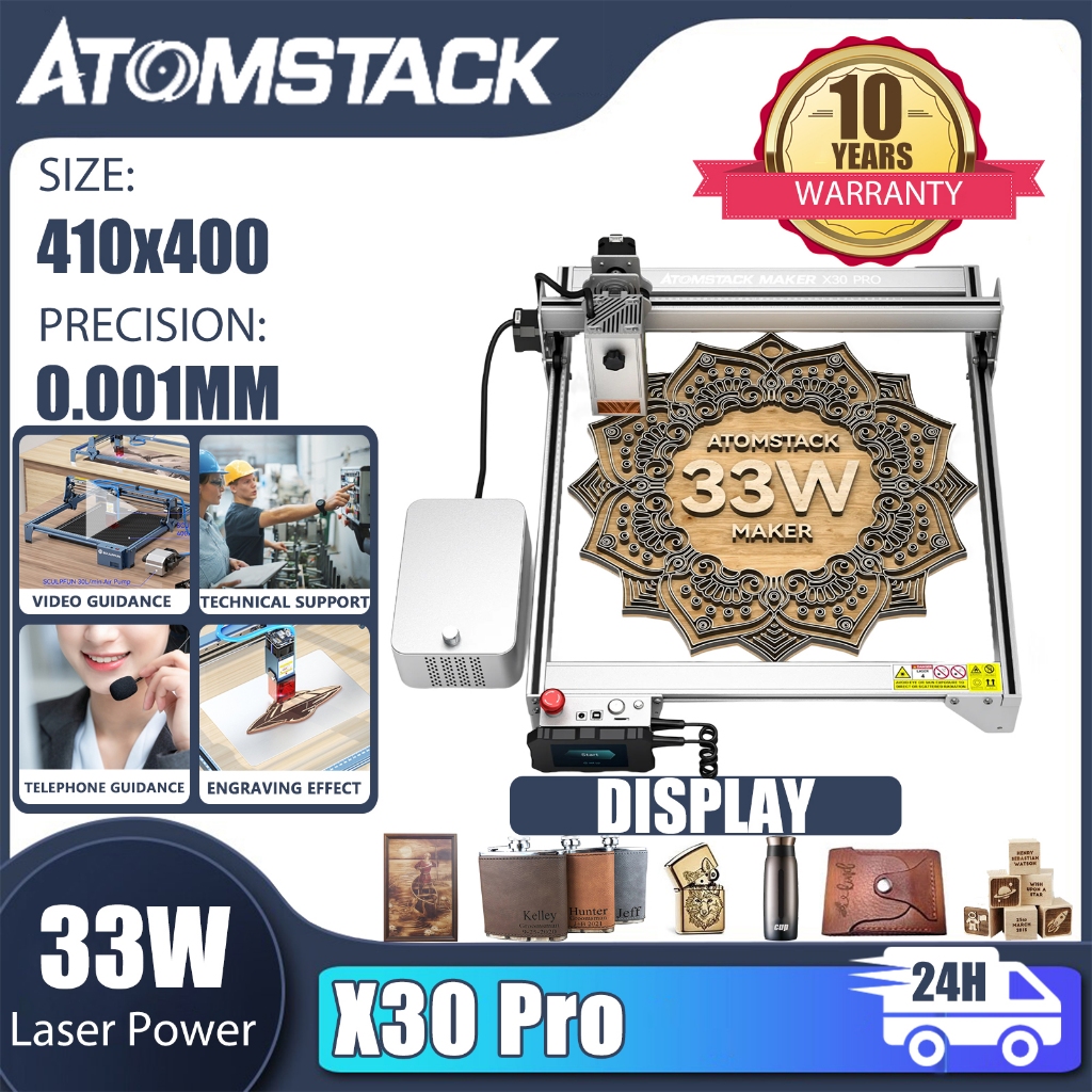 ATOMSTACK X30 Pro Laser Engraver 33W Output Engraving Machine w/F30 Pro Air Assist Kit UK 激光雕刻机 ...